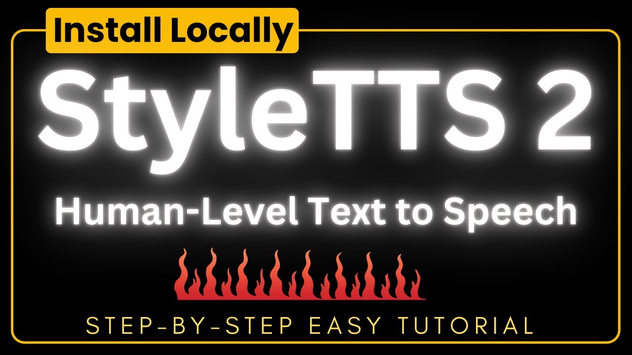StyleTTS2 - Easiest Local Installation of Text to Speech AI Model