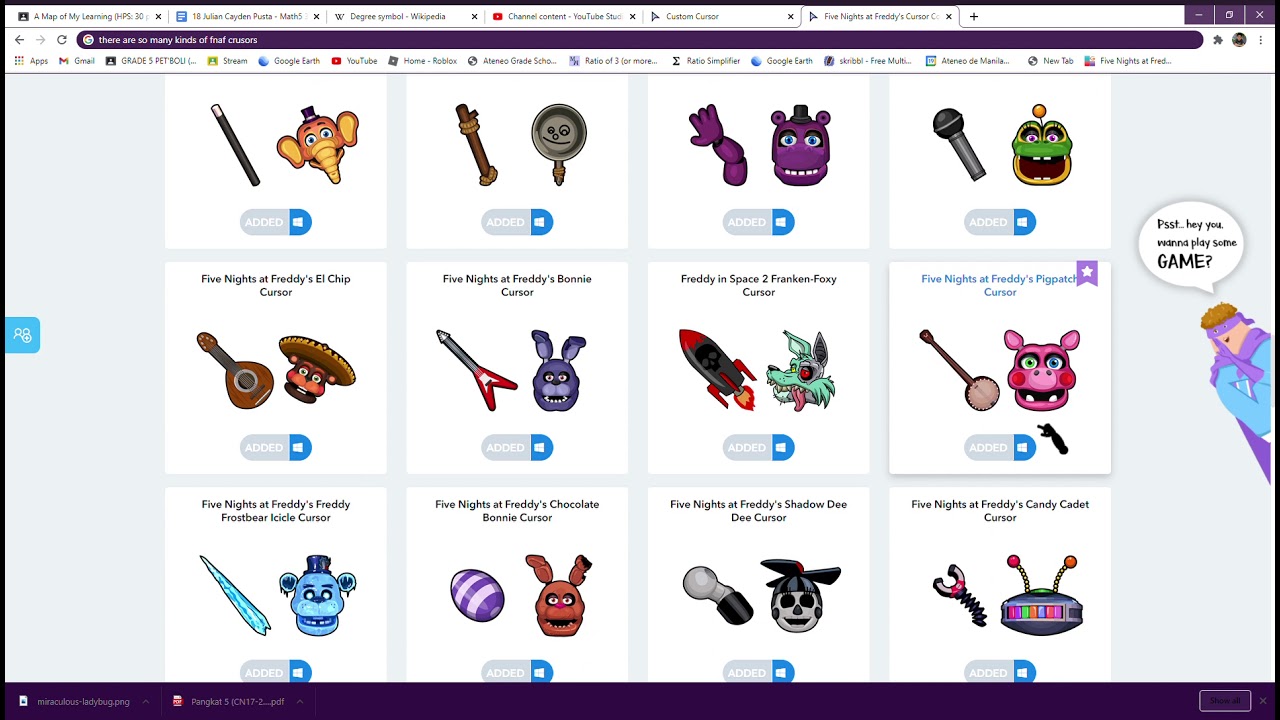 FNAF CURSOR COLLECTION