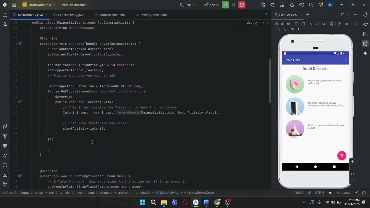 CSC577 LAB 3 ( DROID CAFE INPUT)