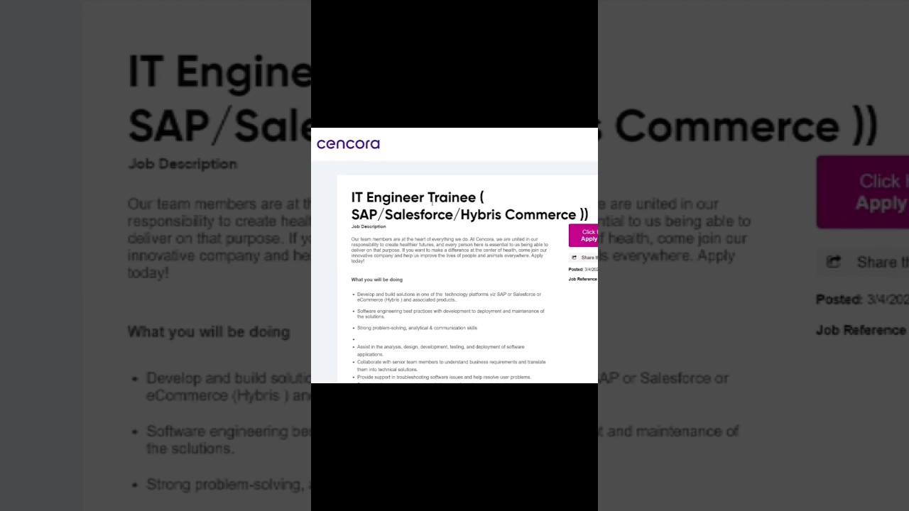 Cencora Hiring For It Engineer Tranniee #job #jobs #jobvacancy #offcampusdrive #hiringforfreshers
