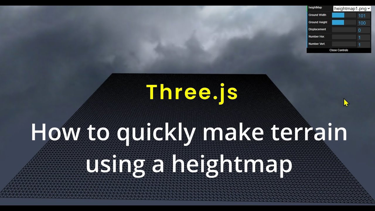 22a How to quickly make terrain using a heightmap three.js