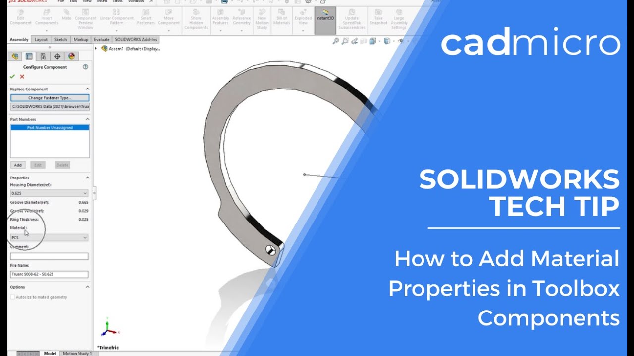 Tech Tip: How to Add Material Properties in Toolbox Components