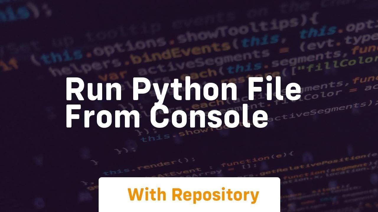 run python file from console