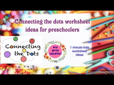 Connecting the dots worksheets ideas for preschoolers, nursery and kindergarten