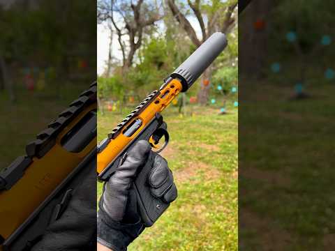 Gold Ruger Mark IV with R45 silencer