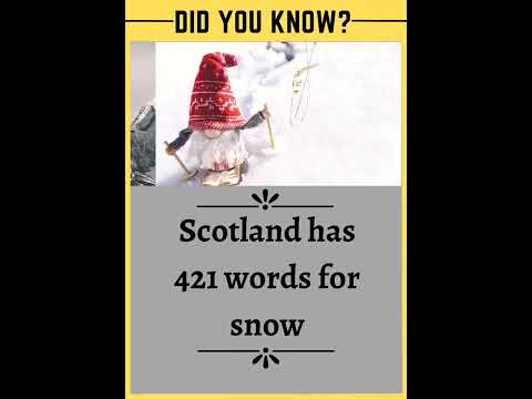 Scots have 421 words for Snow!