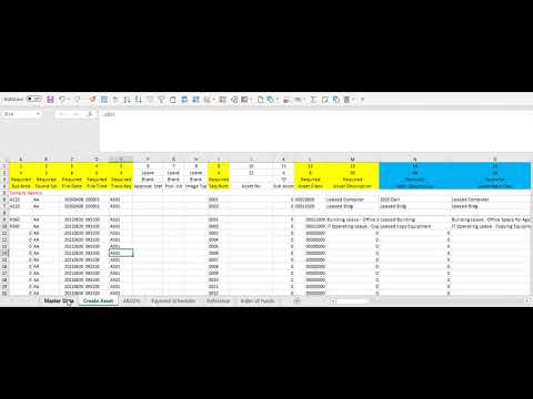 Step 4 - Setting Up Data to Create Asset Schedule for SCEIS
