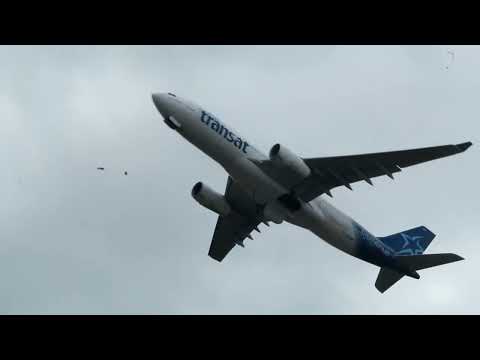 Air Transat A330-200 C-GTSR Takeoff from London Gatwick
