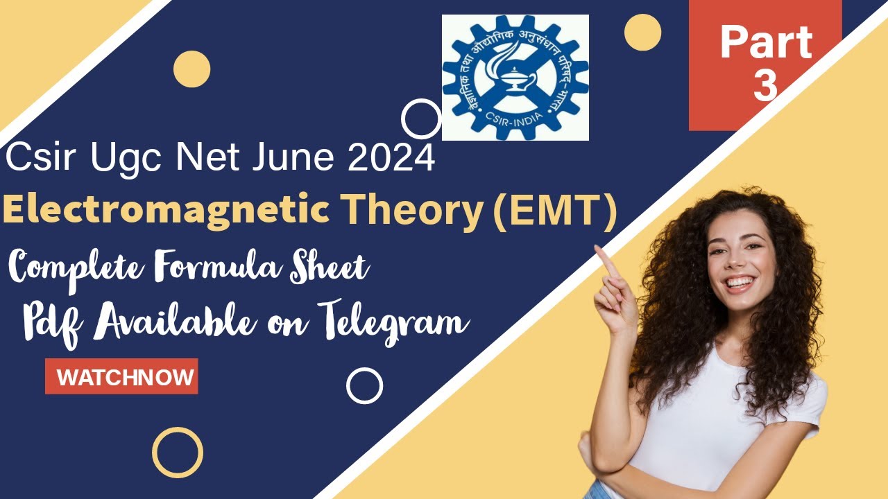 Electromagnetic Theory (EMT) complete Formula sheet ||CSIR NET June 2024 ||Part 3 @Mspriyanka
