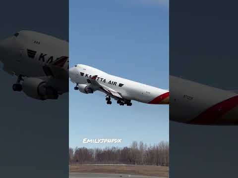 Kalitta Air (K4437) Boeing 747-4B5F taking off from Anchorage to Rzeszow on 4/23/2023