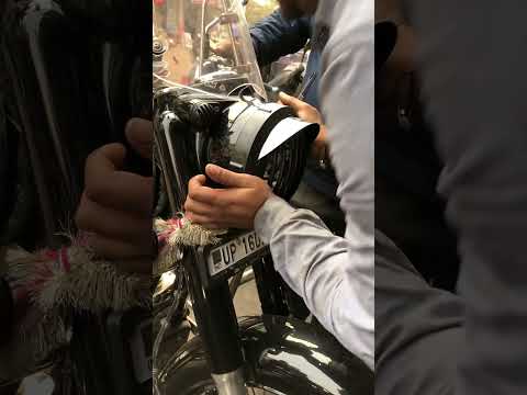 Headlight rim shade and grill set- classic 350 reborn #royalenfieldclassic350 #viral #shortsvideo