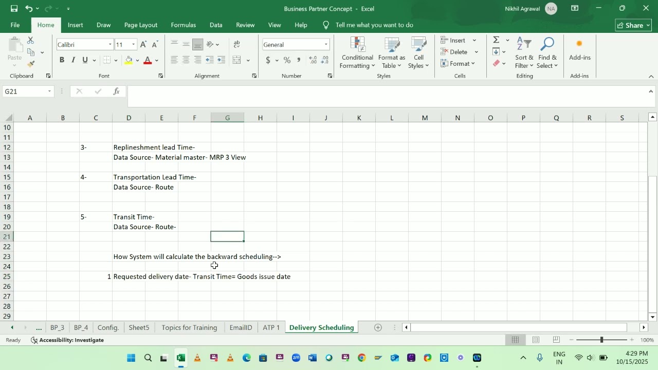 Understanding Forward and Backward Scheduling in Delivery Management SAP S4 HANA