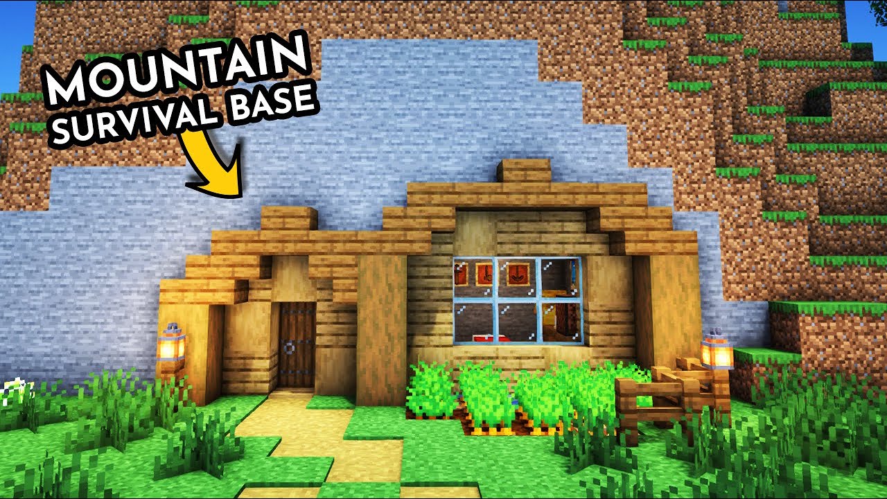 Minecraft: How To Build a Simple MOUNTAIN BASE!