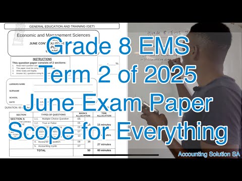 Grade 8 EMS Term 2 | June Exam Scope 2025 (Economics and Management Science)