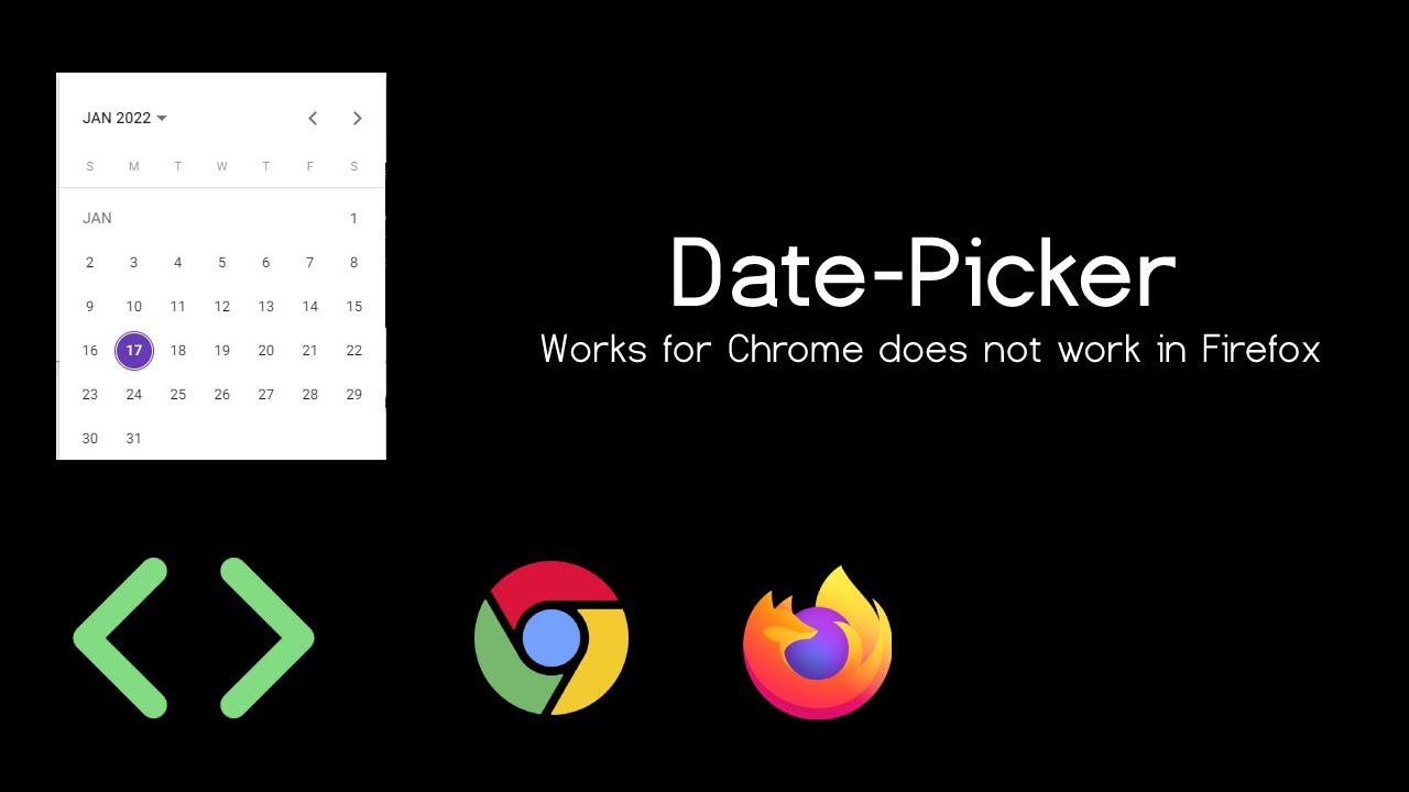 #001 -  Material UI Date-Picker works for Chrome, does not work in Firefox