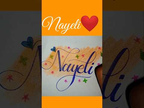 Nayeli name calligraphy l tell me yours names in comment #passionofcalligraphy #tiktok #shorts