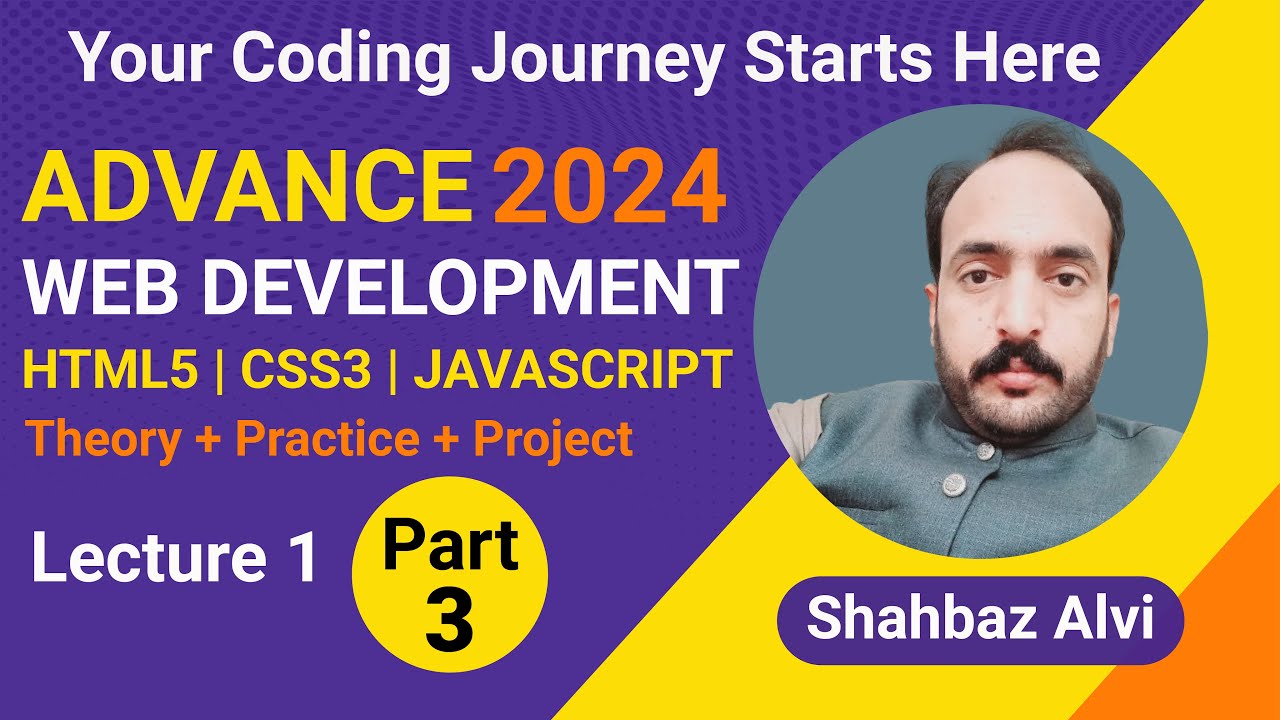 Lecture 1 (Part 3 ) HTML | CSS | JavaScript | Web Development in Hindi / Urdu | Advance Tutorials