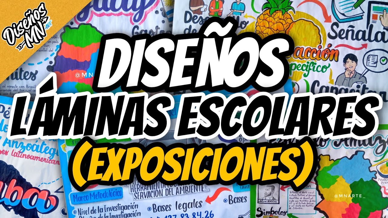 Diseños de LÁMINAS ESCOLARES 📚 (Recopilación) 📝💯 | MNArte