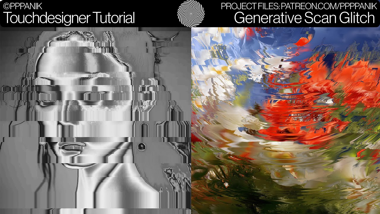 GENERATIVE SCAN GLITCH EFFECT   TOUCHDESIGNER TUTORIAL