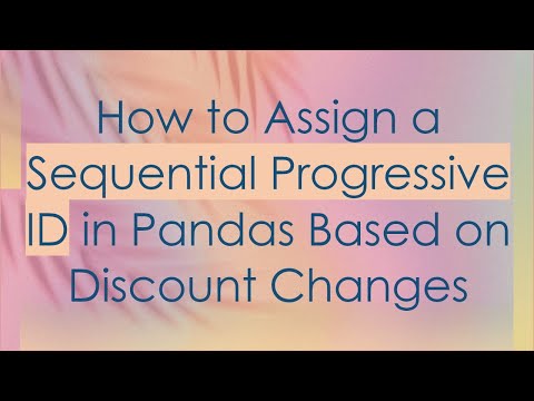 How to Assign a Sequential Progressive ID in Pandas Based on Discount Changes