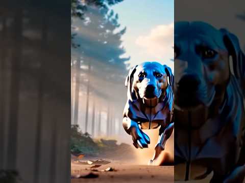 Chrome Runner: Robotic Dog in Foggy Forest Chase #FuturisticPets #CinematicAI #SciFiShort
