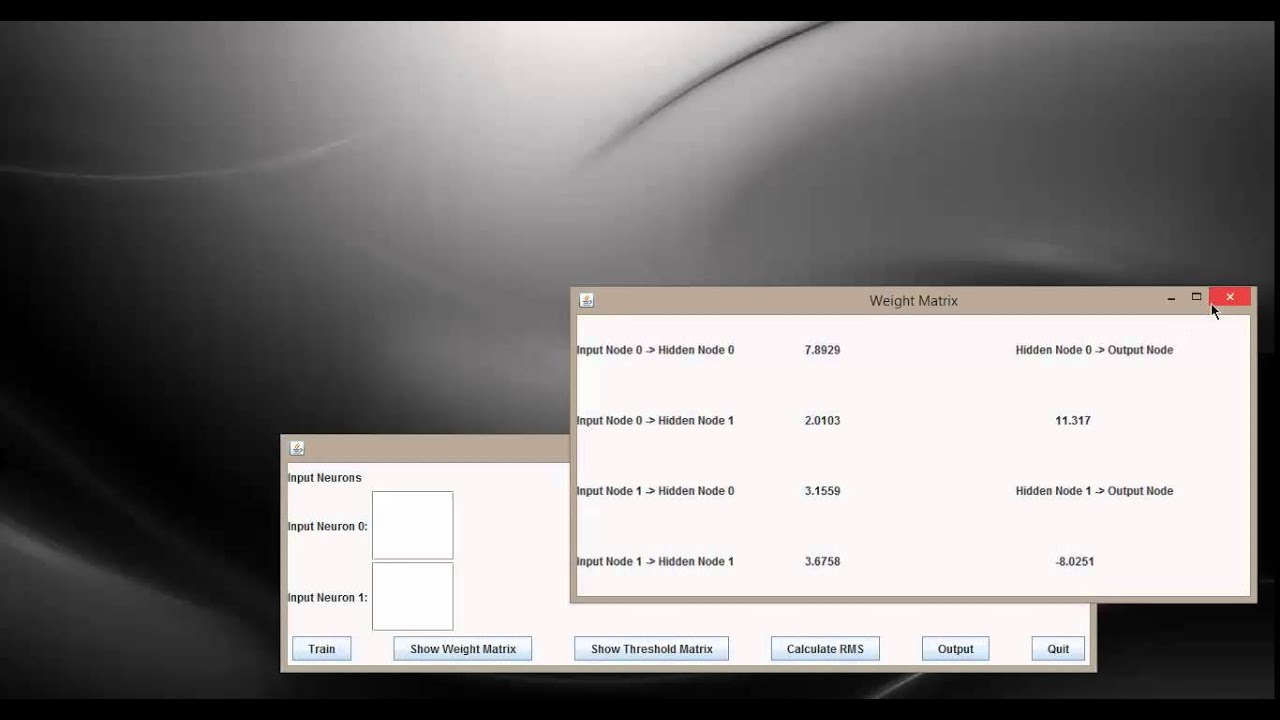 Artificial Neural Network Implementation through Java