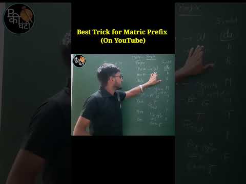 Prefix | SI Prefix Ek or Viral Trick in 14sec #physics #shorts #pkg