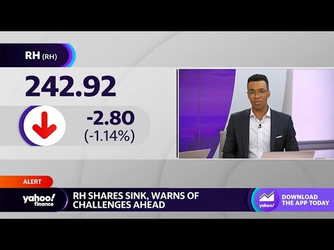 RH stock sinks, warns of challenges ahead