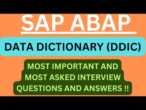 "SAP ABAP DDIC (Data Dictionary)", Most Asked Interview Q&A of DDIC in SAP ABAP Interviews! #sapabap