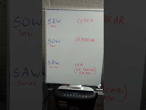 Aprende Inglés - Sew, Sow, Saw
