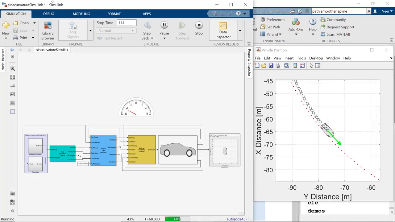using Simulation 3D Lidar follow the generated trajectory #Stanley Controller