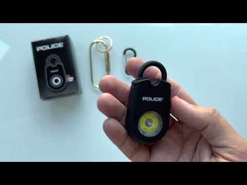 POLICE Personal Alarm Keychain Flashlight Emergency Siren Alarm Security Pocket Alarm - Women & Men