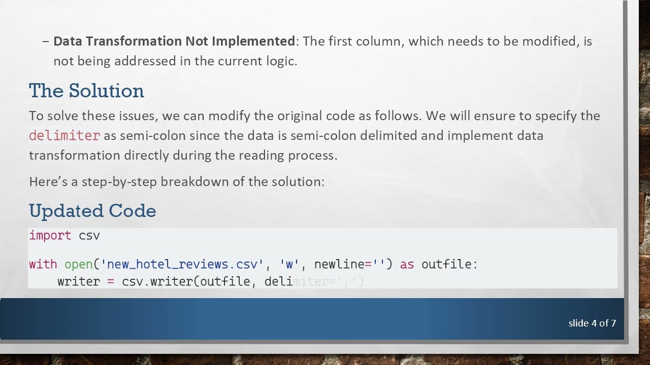 Solving the CSV Writing Problem in Python: How to Modify Review Scores