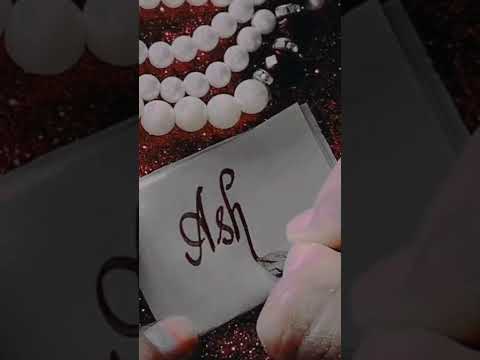 Ashi name status |beautiful writing name of Ashi | Calligraphy writing | Ashi name | #shorts |how to