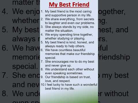 10 lines on "My Best Friend" Essay in English #essay #english #essaywriting #shorts #class 1-5