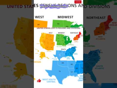 The Regions Of The United States | USA | #shorts #usa | @WorldoPedia1.1M