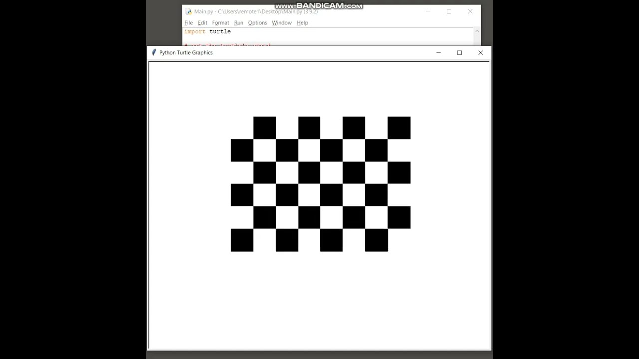 Python Turtle - Draw a chess board