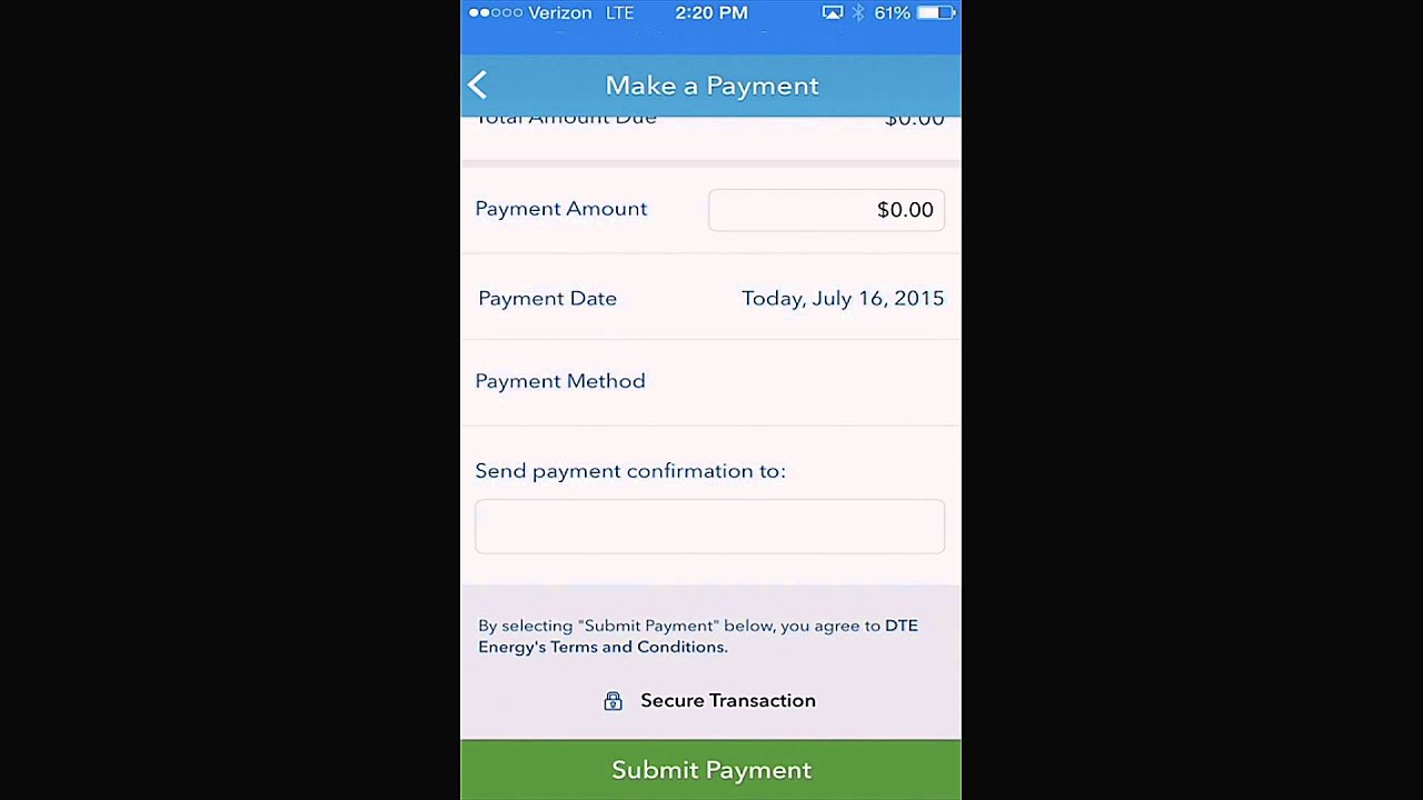 Sign in and Pay with the DTE Energy Mobile App