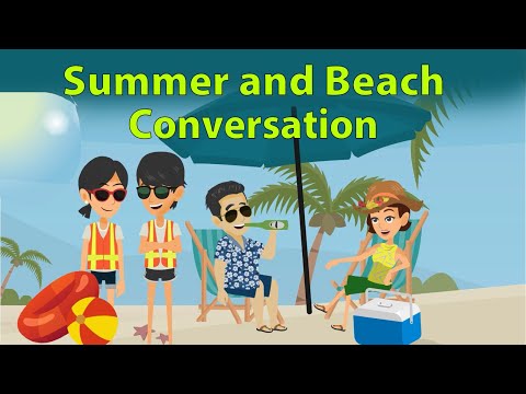 Summer, Beach, Rain conversation: English ESL video lessons