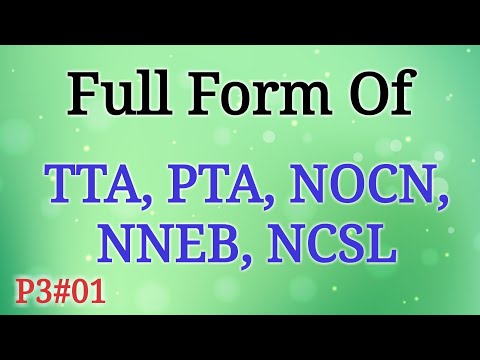 Full form of TTA, PTA, NOCN, NNEB, NCSL in Education | Full Form gk in hindi | Mahipal Rajput