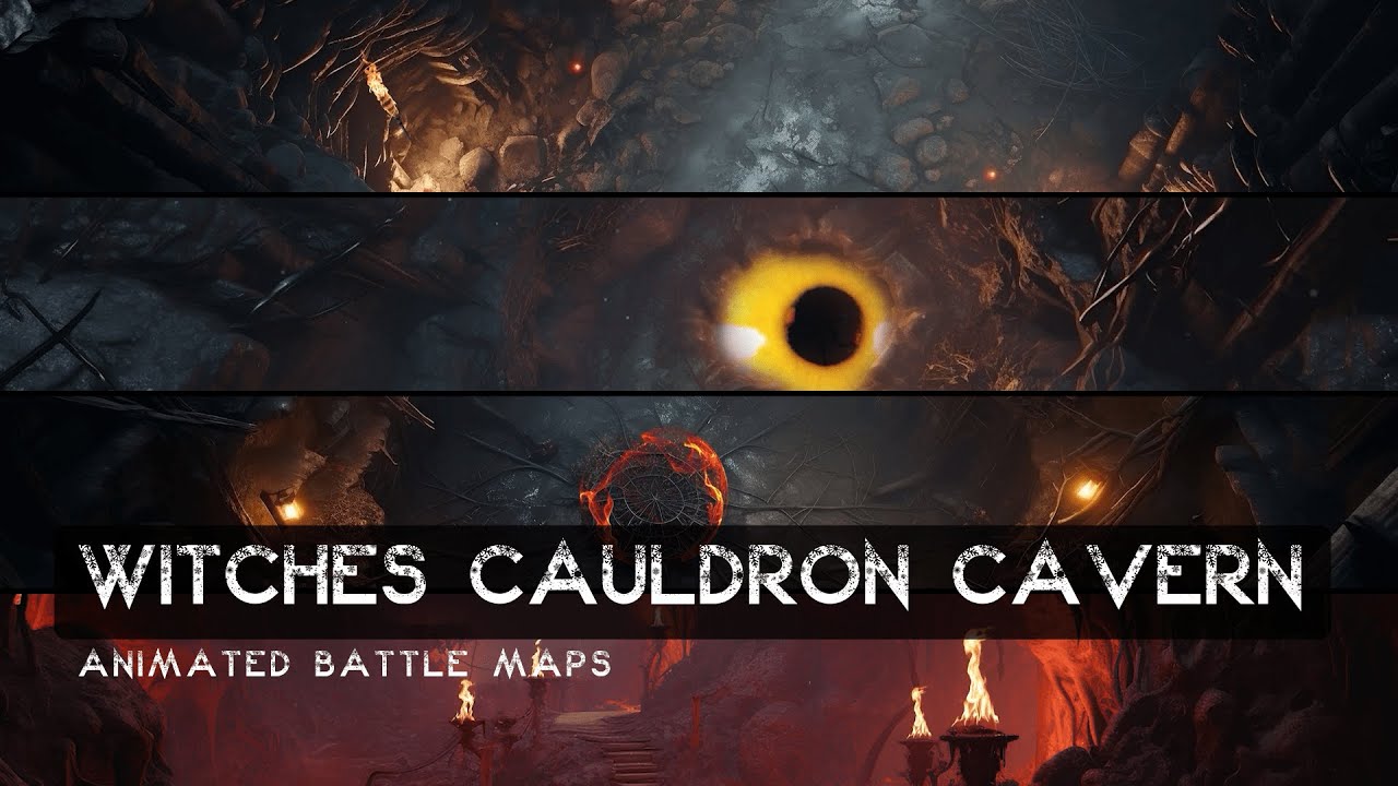 D&D | Witches Cauldron Cavern Preview| Animated Battle Maps