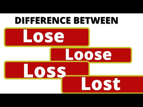 Difference between Loose, Lose, Lost, and Loss. They are not homophones. #pronunciation