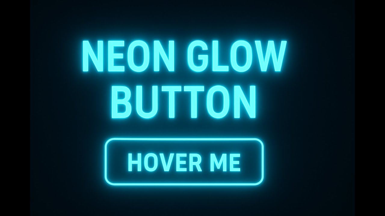 Neon Glow Button Hover Effect | HTML & CSS Tutorial