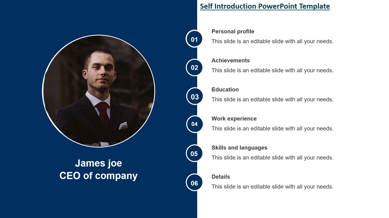 Self Introduction PowerPoint Template