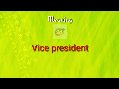 Vice president Meaning with Pronunciation||Googul Dictionary#vicepresident