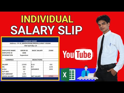 Salary Slip in Excel | Automatic Salary Pay Slip in 5 Minutes| How to Create a Salary Slip in Excel