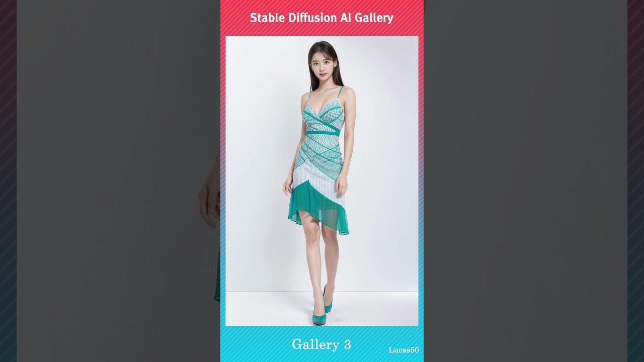 Stable Diffusion AI Image 003 #Shorts, #실사이미지 #드레스 #prompt