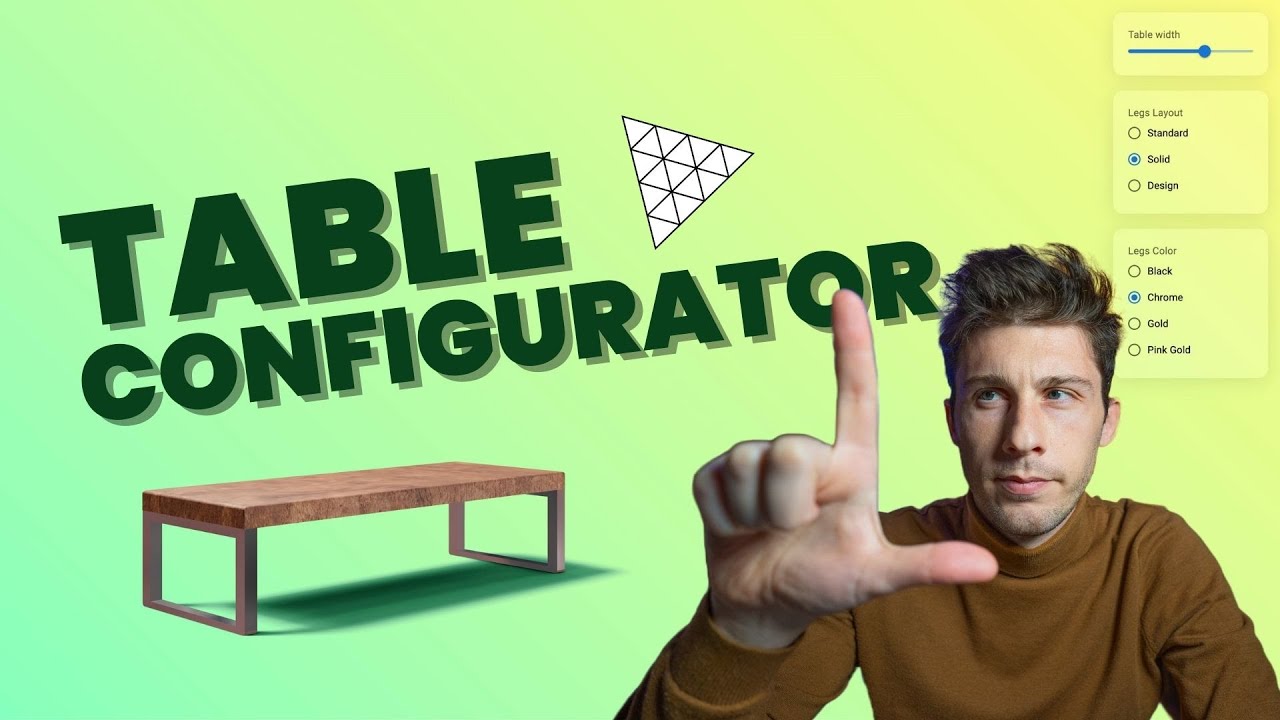 React Three Fiber tutorial - 3D Table Configurator - Wawa Sensei