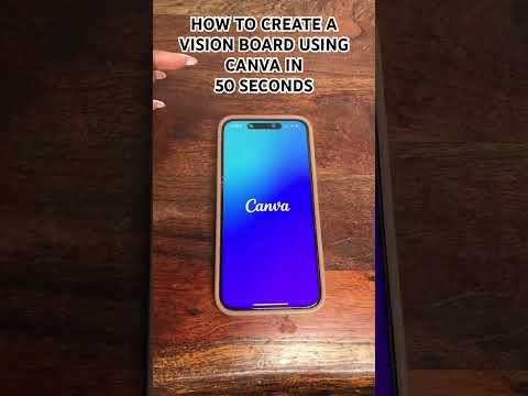 HOW TO CREATE A VISION BOARD USING CANVA IN 50 SECONDS. #visionboard #visionboard2025 #canva