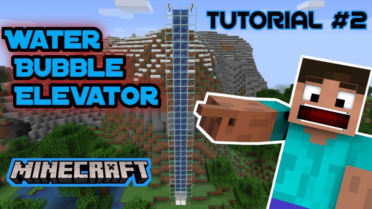 How to make a water bubble elevator.Minecraft(tutorial#2)